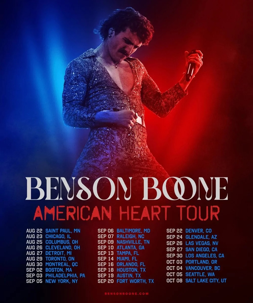 Benson Boone - American Heart Tour - 30 August 2025 - Centre Bell ...