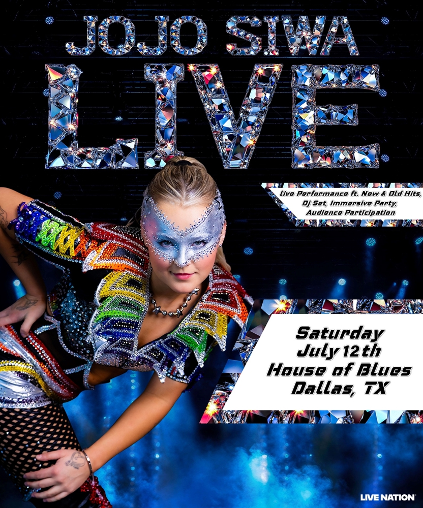 JoJo Siwa - LIVE 2025 - Date TBC - House of Blues Dallas - Event/Gig ...