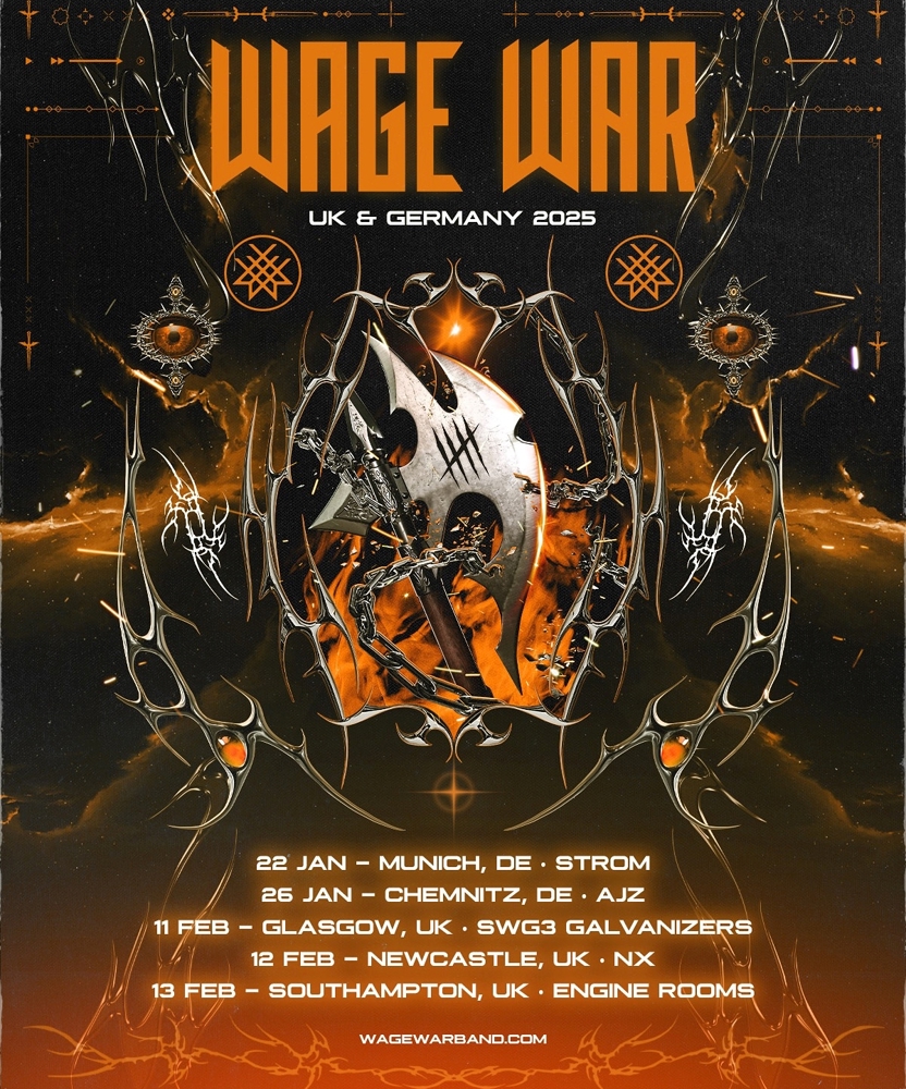 Wage War - UK & Germany 2025 - 11 February 2025 - SWG3 - Event/Gig ...