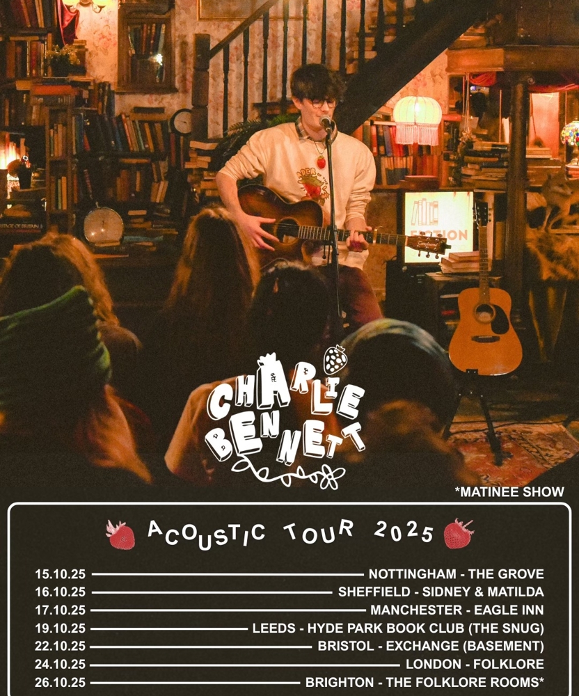 Charlie Bennett - Acoustic Tour 2025 - 16 October 2025 - Sidney & Matilda - Event/Gig details ...