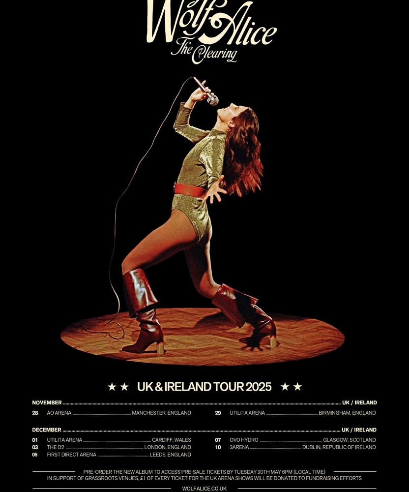Wolf Alice - The Clearing Tour - 01 December 2025 - Utilita Arena ...