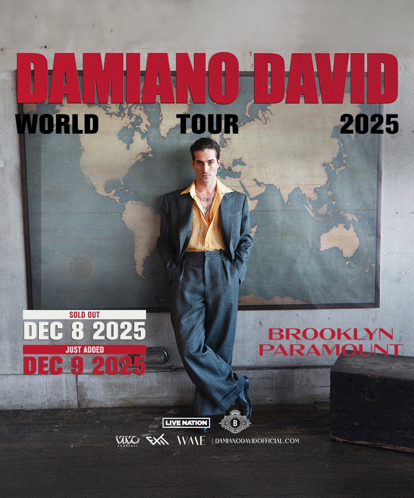 Damiano David - World Tour 2025 - 09 December 2025 - Brooklyn Paramount ...