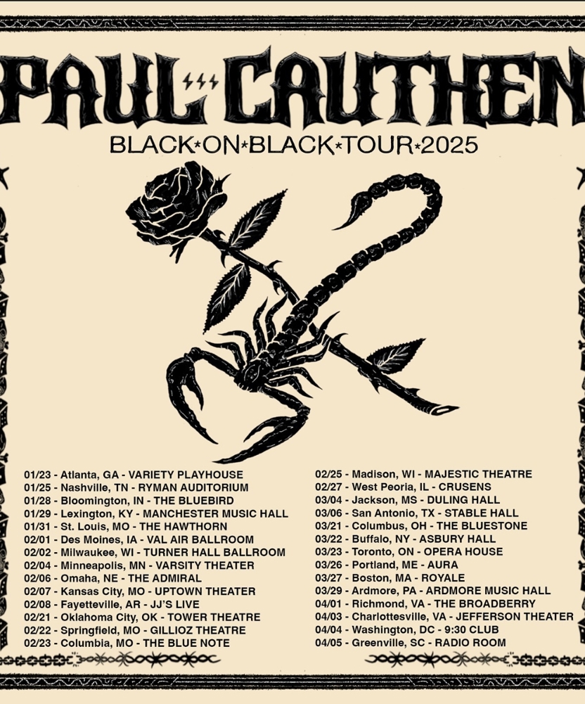 Paul Cauthen - Black on Black Tour 2025 - 25 January 2025 - Ryman ...