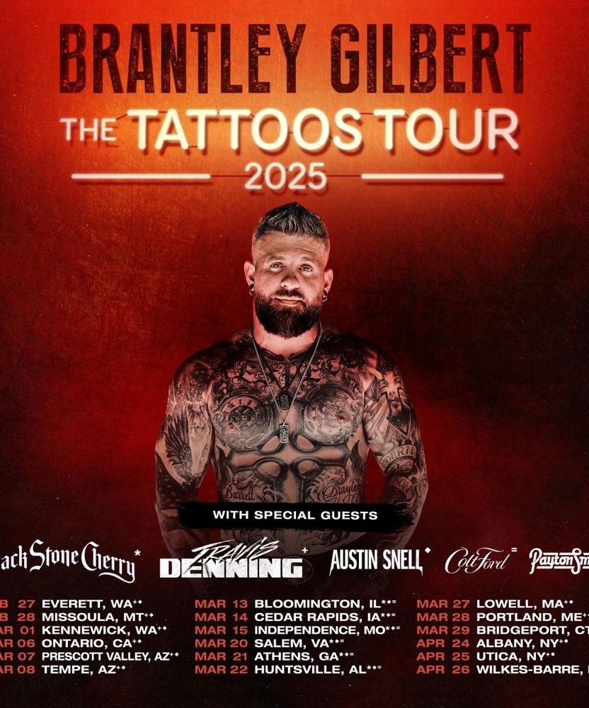 Brantley Gilbert - The Tattoos Tour 2025 - 28 February 2025 - Adams ...