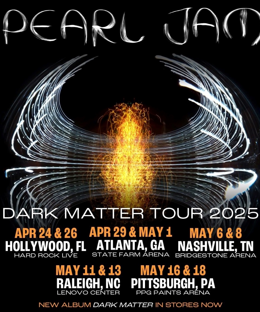 Pearl Jam - Dark Matter Tour 2025 - 13 May 2025 - Lenovo Center - Event/Gig details & tickets ...