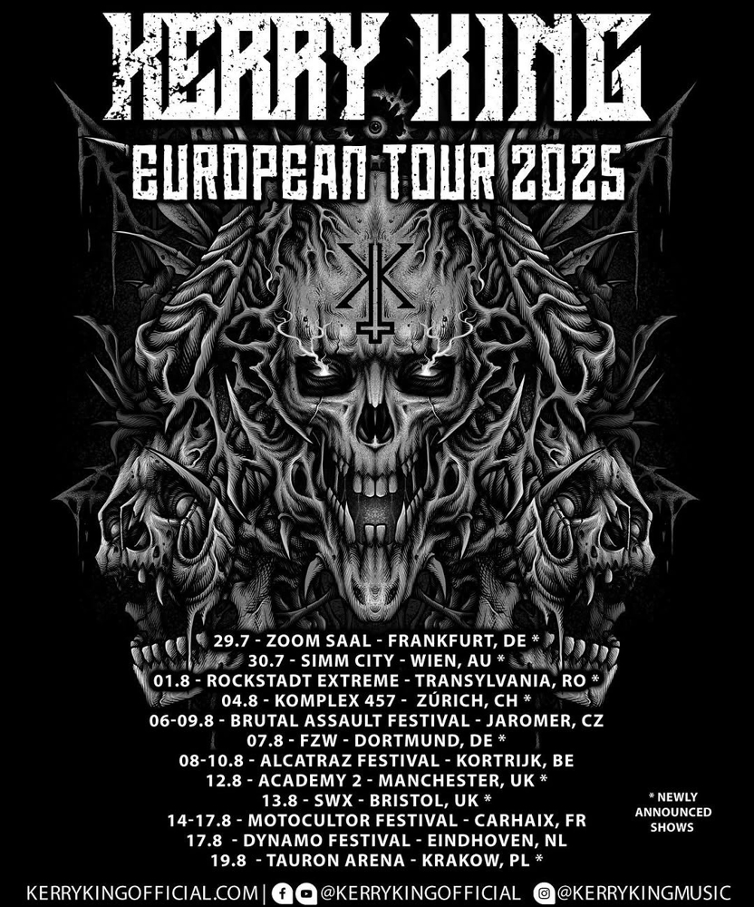 Kerry King - European Tour 2025 - 30 July 2025 - Simm City - Event/Gig details & tickets | Gigseekr