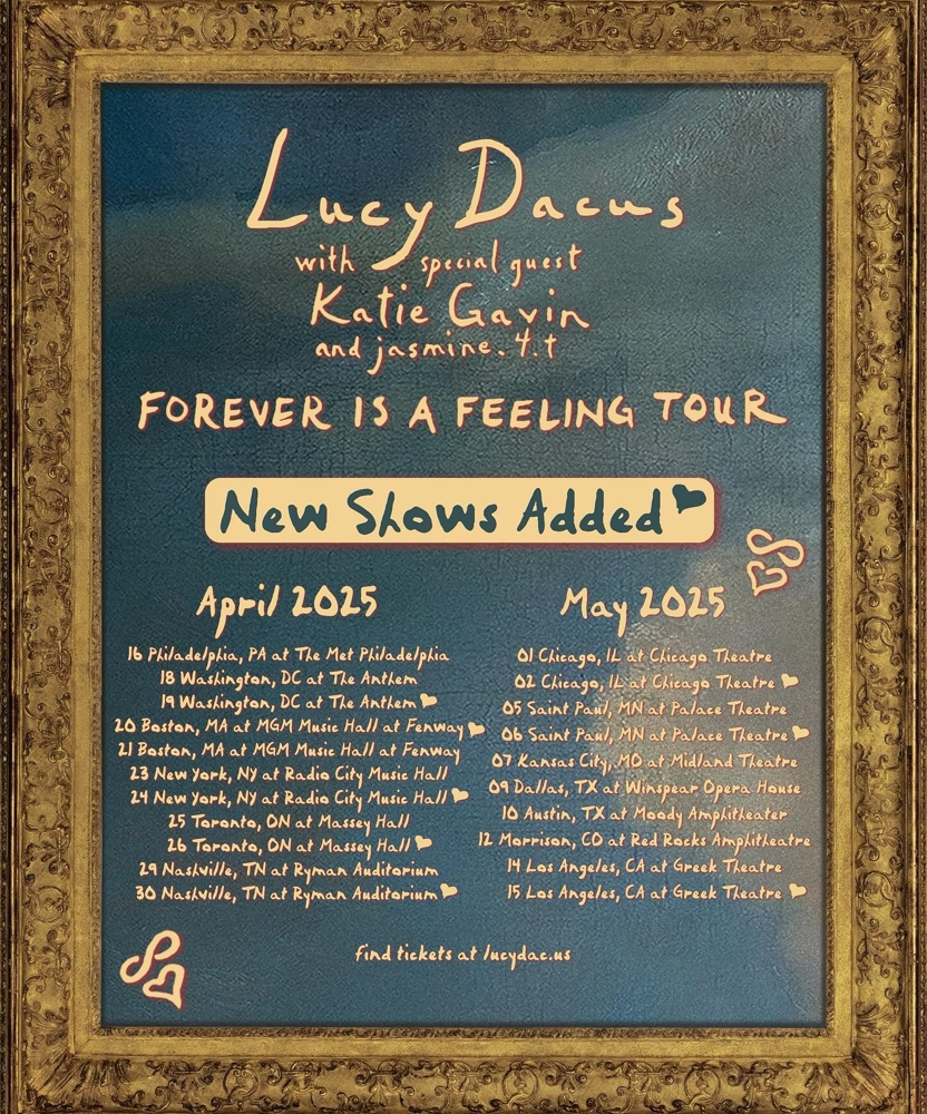 Lucy Dacus - Forever Is A Feeling Tour - 19 April 2025 - The Anthem ...