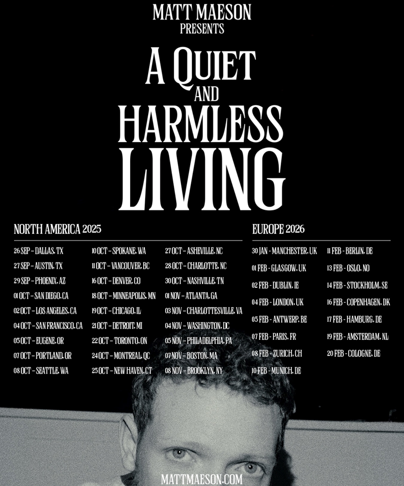 Matt Maeson - A Quiet And Harmless Living - 25 October 2025 - Toad's ...