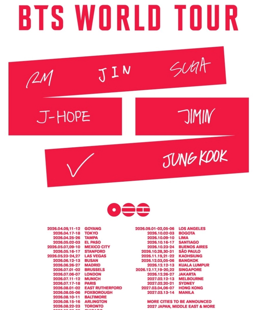 BTS - World Tour - 26 June 2026 - Riyadh Air Metropolitano - Event/Gig ...