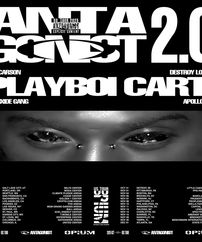 Playboi Carti - Antagonist Tour 2.0 - 24 October 2025 - T-Mobile Center ...