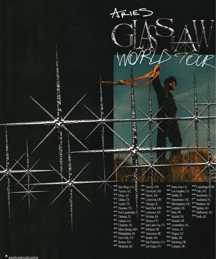Aries - GLASS JAW World Tour - 22 April 2026 - Flex - Event/Gig details ...