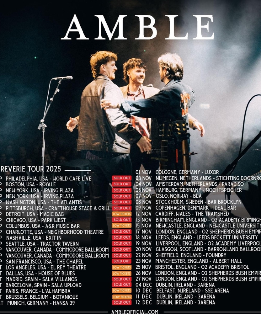 Amble - The Reverie Tour 2025 - 27 November 2025 - O2 Shepherds Bush ...