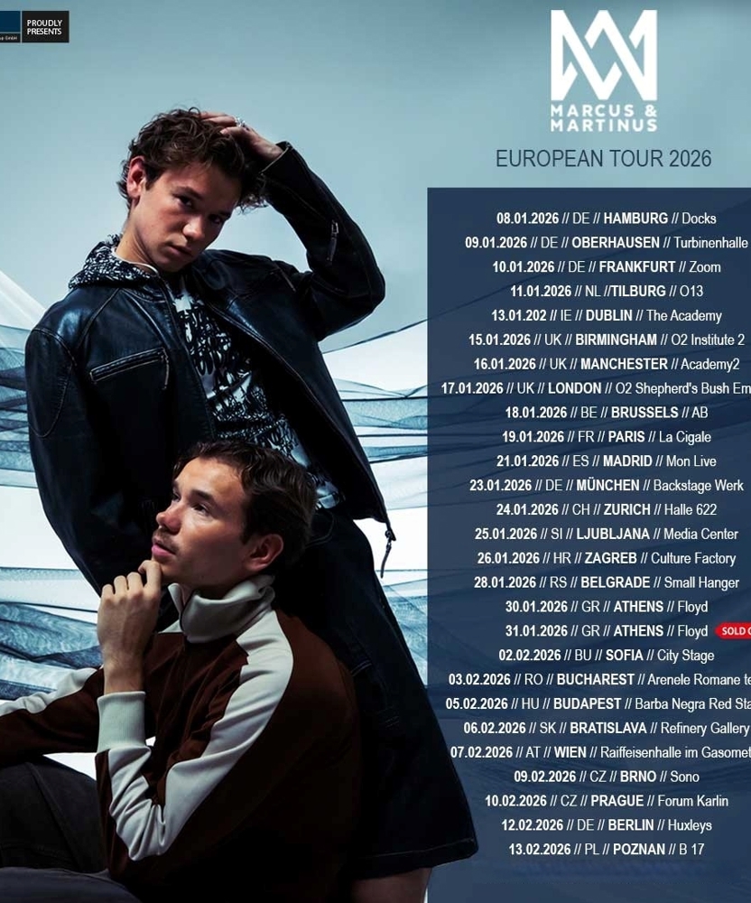 Marcus & Martinus - European Tour 2026 - 16 January 2026 - Manchester ...