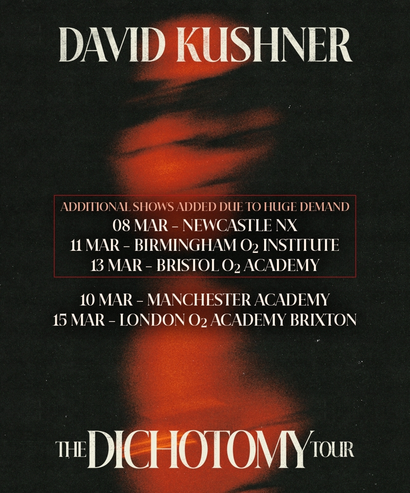 David Kushner - The Dichotomy Tour - Date TBC - O2 Institute - Event ...