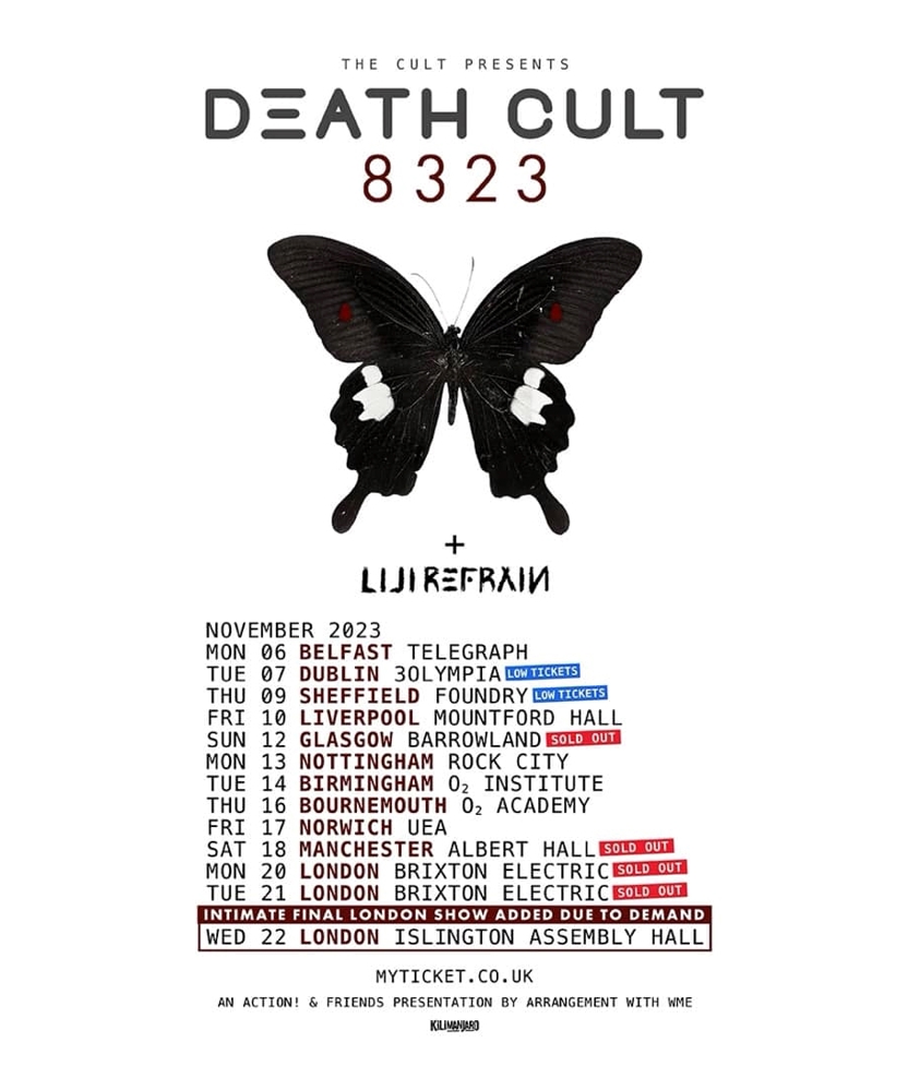 The Cult - Death Cult 8323 Tour - 22 November 2023 - Islington Assembly ...