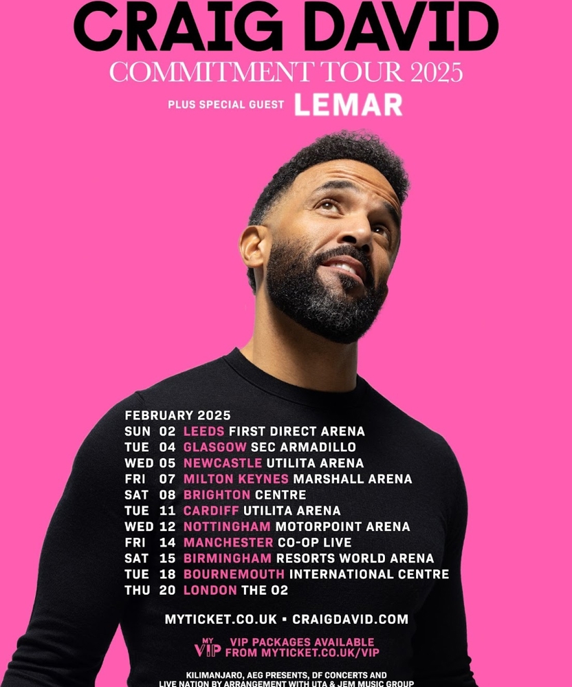 Craig David - Commitment Tour 2025 - 20 February 2025 - The O2 - Event ...