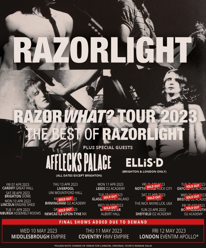 Razorlight - Razorwhat? Tour 2023 - 22 April 2023 - The Nick Rayns LCR ...