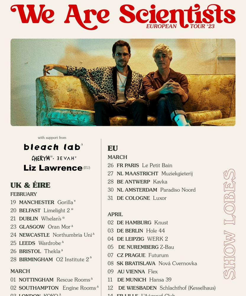 We Are Scientists - Show Lobes Tour 2023 - 12 April 2023 - Schlachthof ...