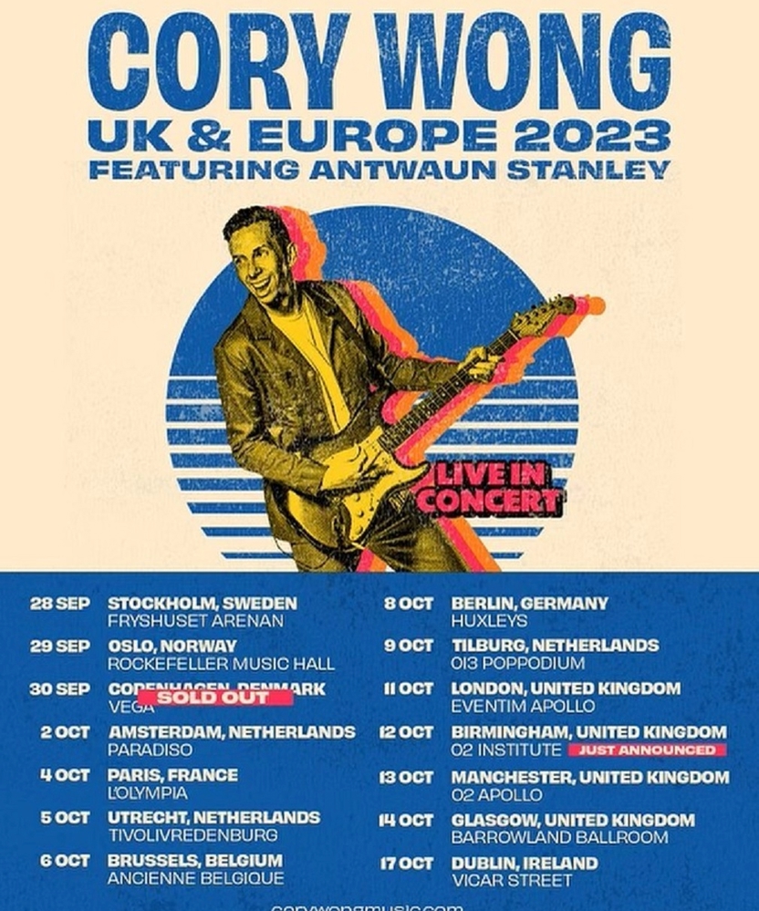 Cory Wong - UK & Europe Tour 2023 - 30 September 2023 - Vega - Event ...