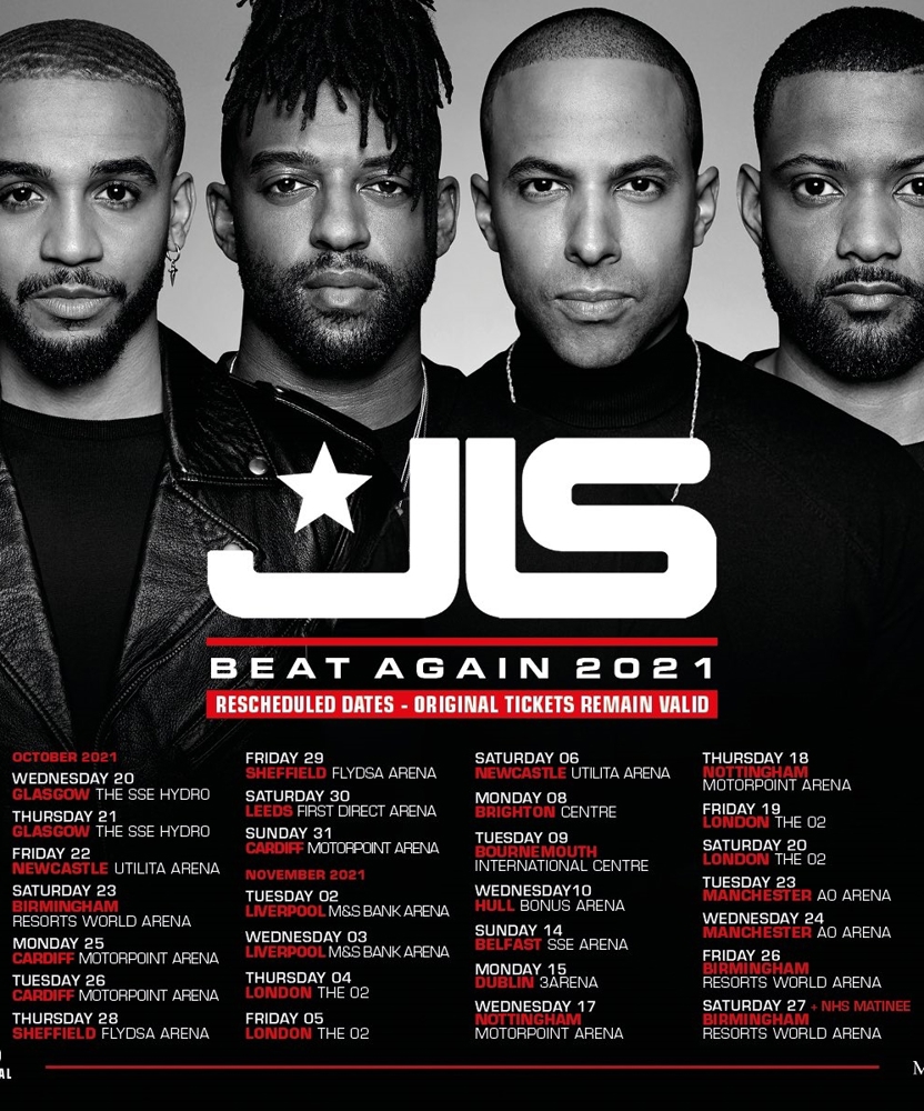 JLS - Beat Again 2021 - 04 November 2021 - The O2 - Event/Gig details ...