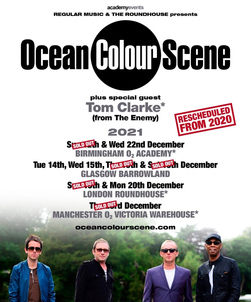 Ocean Colour Scene - 2021 Tour - 20 December 2021 - Roundhouse - Event ...